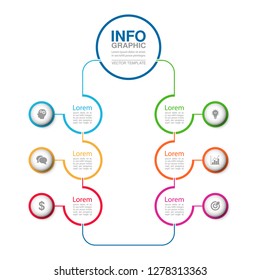 Vector Infographic Template Vertical Diagram Graph Stock Vector ...