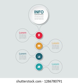 Vector Infographic Template Vertical Diagram Graph Stock Vector ...