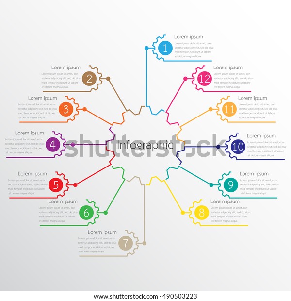 Vector Infographic Templates Detailed Reports Various Stock Vector ...