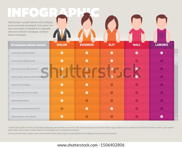 Vector Infographics Cards Comparing People Products Stock Vector ...