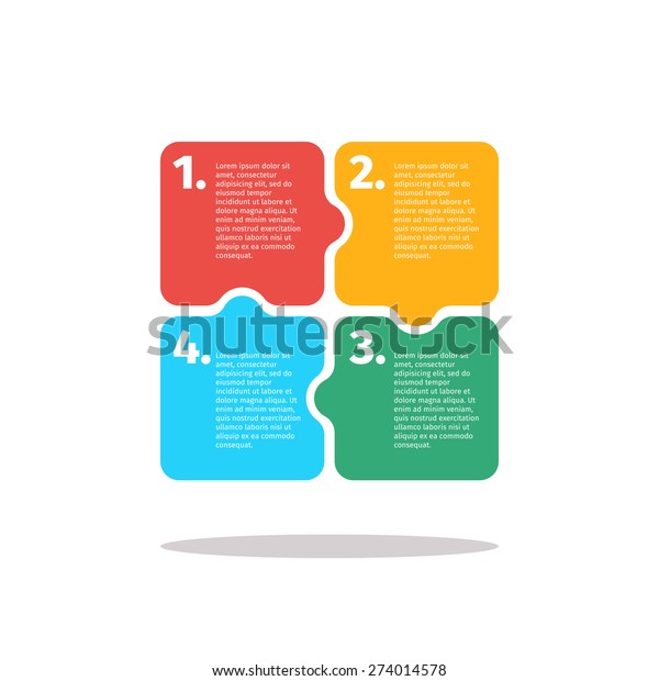Vector Infographics Design Puzzle Style Stock Vector (Royalty Free ...