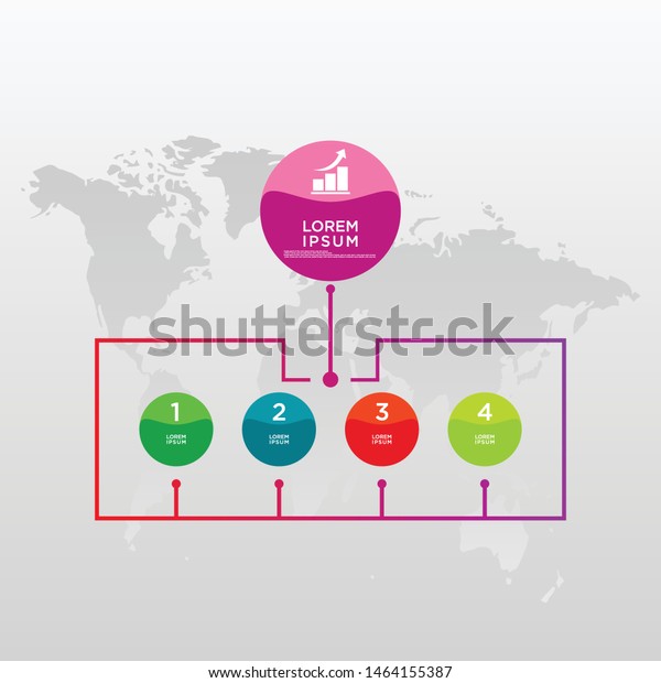 Vector Infographics Design Template Integrated Circles Stock Vector ...
