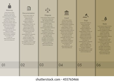 Vector Infographics Judiciary Icons Stock Vector (Royalty Free ...