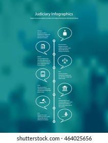 Vector Infographics Judiciary Icons Stock Vector (Royalty Free ...