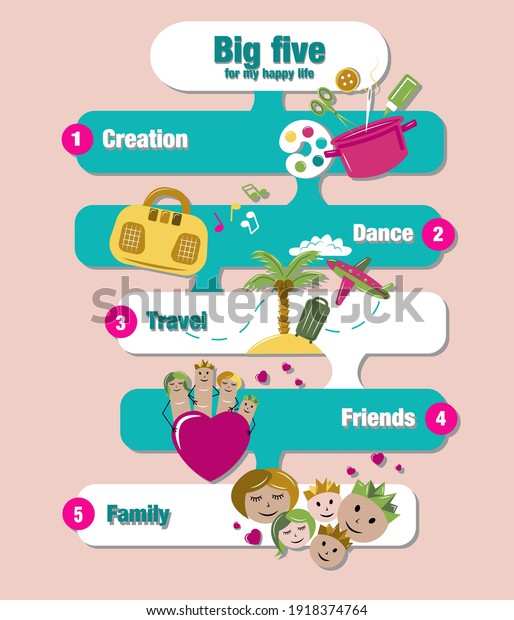 Vector Infographics Magically Bright Colors Cheer Stock Vector (Royalty ...