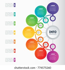 Vector Infographics Mind Map Technology Education Stock Vector (Royalty ...