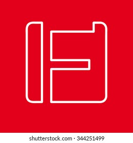 Vector Initial Letter F Sign Made Stock Vector (Royalty Free) 344251499 ...