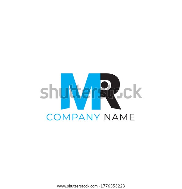 Vector Initial Letter Mr Uppercase Linked Stock Vector (Royalty Free ...