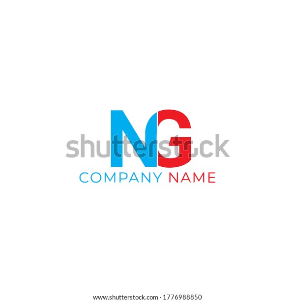 Vector Initial Letter Ng Uppercase Linked Stock Vector (Royalty Free ...