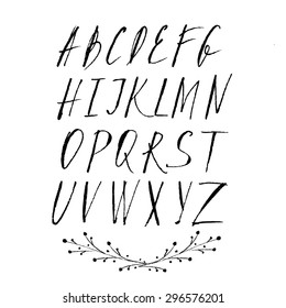 Vector Ink Alphabet Ink Font Abc: เวกเตอร์สต็อก (ปลอดค่าลิขสิทธิ์ ...