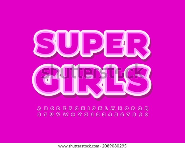 Vector Inspirational Poster Super Girl Pink Stock Vector (Royalty Free ...