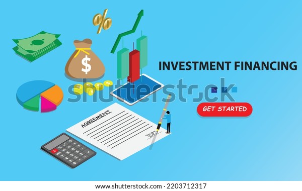 Vector Investment Financing Concept Miniature Signing Stock Vector ...