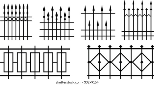 Vector Iron Fences Stock Vector (Royalty Free) 33279154 | Shutterstock