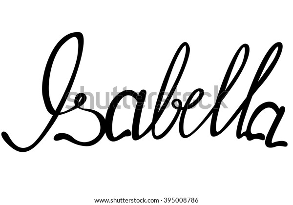 Vector Isabella Name Lettering: vector de stock (libre de regalías ...