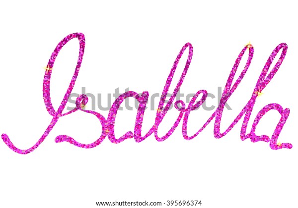 Vector Isabella Name Lettering Tinsels Stock Vector (Royalty Free ...