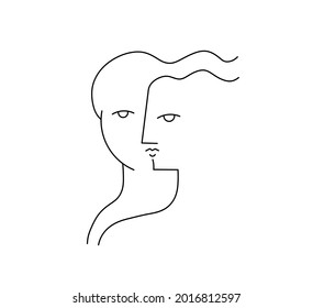 Vector Isolated Abstract People Line Drawing Stock Vector (Royalty Free ...