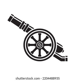 Vector Isolated Black Cannon Symbol On Stock Vector (Royalty Free ...
