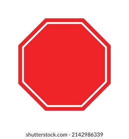 Vector Isolated Blank Stop Sign Stock Vector (Royalty Free) 2142986339 ...