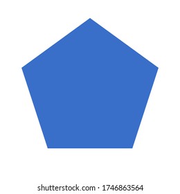 Blue Pentagon Basic Simple Shapes Isolated 库存矢量图（免版税）1785916574 ...