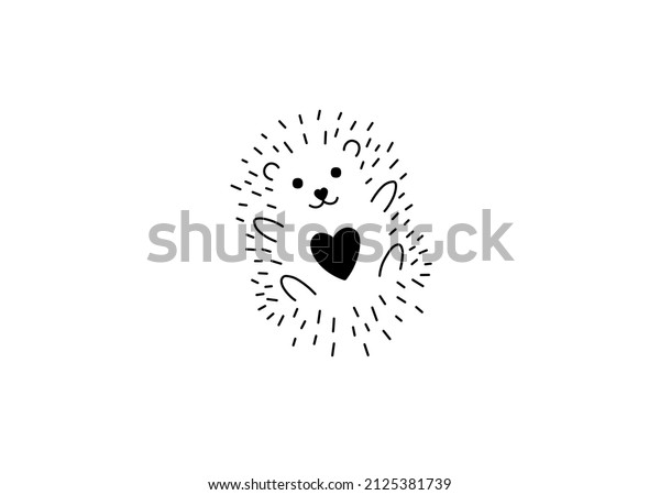 4,127 Hedgehog Line Drawing Images, Stock Photos & Vectors | Shutterstock