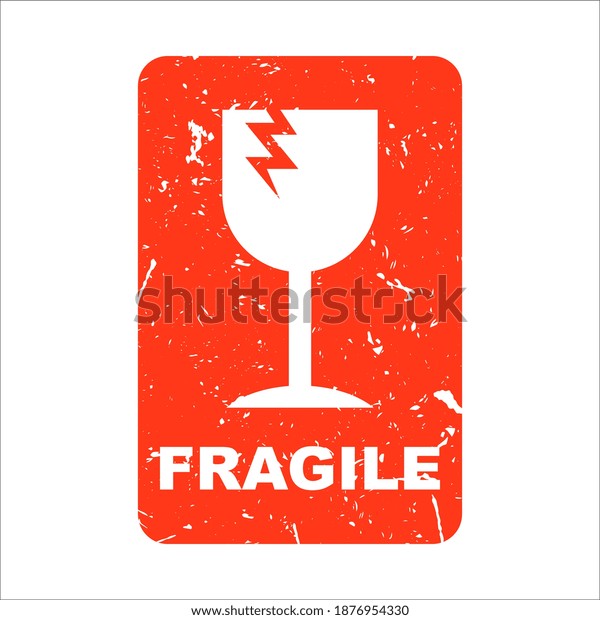Vector Isolated Distressed Fragile Label Stock Vector (Royalty Free ...