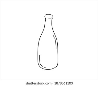 One Line Drawing Isolated Vector Bottles Stock Vector (Royalty Free ...