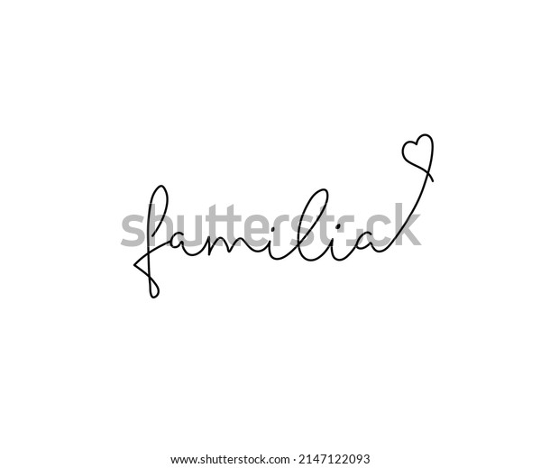 Vector Isolated English Text Word Familia: เวกเตอร์สต็อก (ปลอดค่า ...