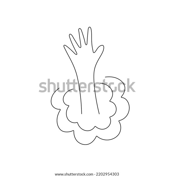 Vector Isolated Hand Drowing Person Sticking Stock Vector (Royalty Free ...