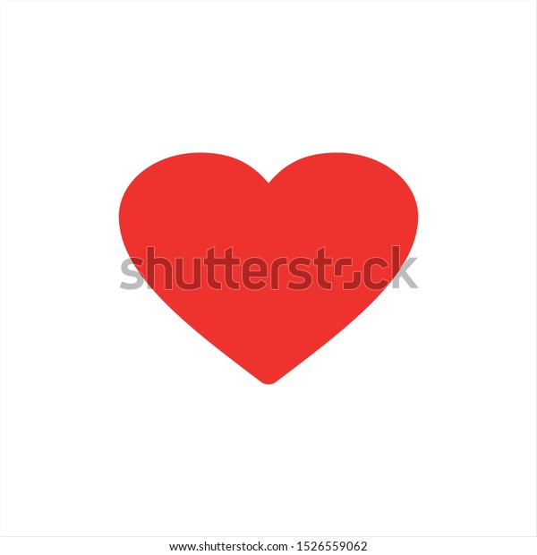 Vector Isolated Heart Icon On White Stock Vector (Royalty Free ...
