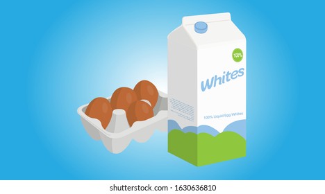 Vector Isolated Illustration Egg Whites Box Stock Vector (Royalty Free ...