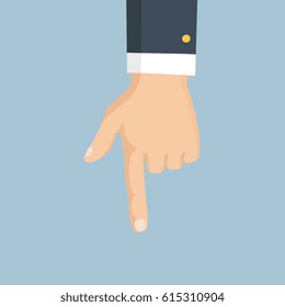 Vector Isolated Illustration Hand Pointing Finger Stock Vector Royalty