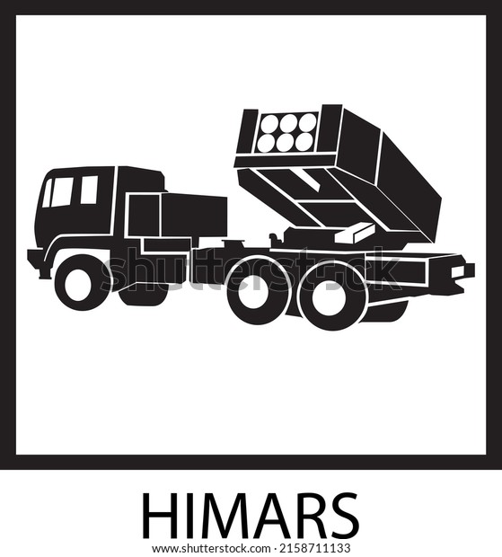 Ilustración aislada del vector Silueta HIMARS: vector de stock (libre ...