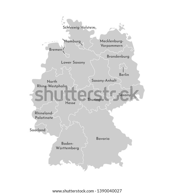 Vector Isolated Illustration Simplified Administrative Map Stock Vector ...