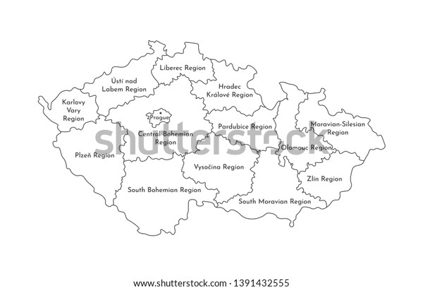 Vector Isolated Illustration Simplified Administrative Map Stock Vector ...