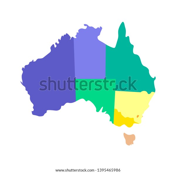 Vector Isolated Illustration Simplified Administrative Map Stock Vector ...
