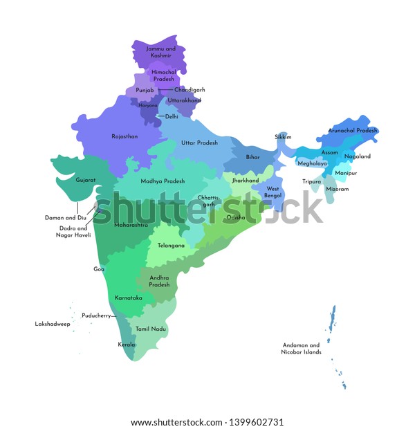 Vector Isolated Illustration Simplified Administrative Map Stock Vector ...