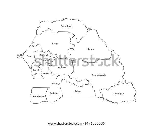 Vector Isolated Illustration Simplified Administrative Map Stock Vector ...