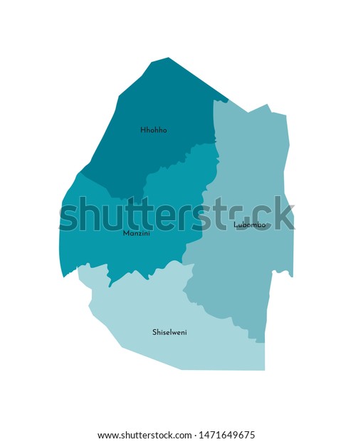 Vector Isolated Illustration Simplified Administrative Map Stock Vector ...
