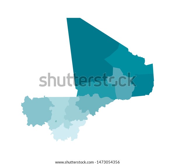 Vector Isolated Illustration Simplified Administrative Map Stock Vector ...