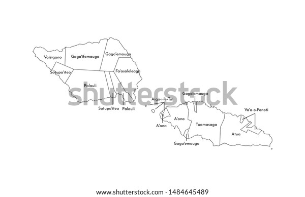 Vector Isolated Illustration Simplified Administrative Map Stock Vector ...