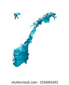 Norway Higt Detailed Map Subdivisions Administrative Stock Vector ...