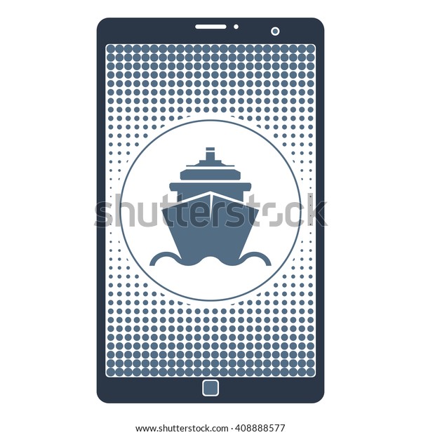 Vector Isolated Image Symbol Ships Boats Stock Vector (Royalty Free ...