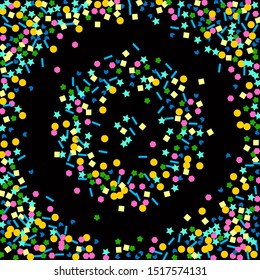 Vector Isolated Multicolored Confetti Splash On Stock Vector (Royalty ...