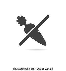 Vector Isolated No Carrot Icon Stock Vector (Royalty Free) 2091522415 ...