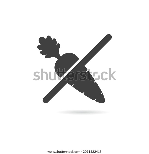 Vector Isolated No Carrot Icon Stock Vector (Royalty Free) 2091522415 ...