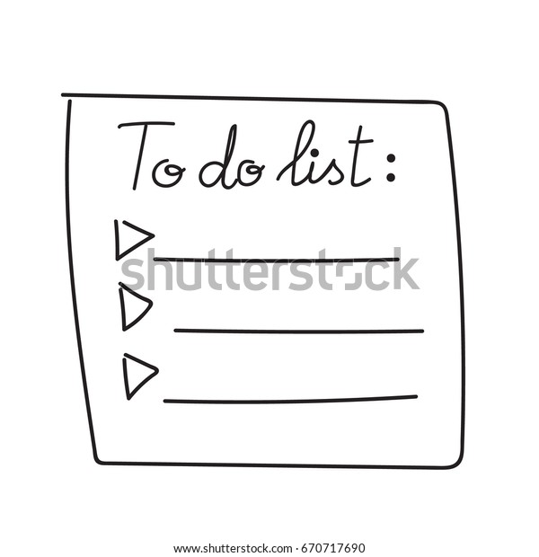 Vector Isolated Outline Hand Drawn Check Stock Vector (Royalty Free ...