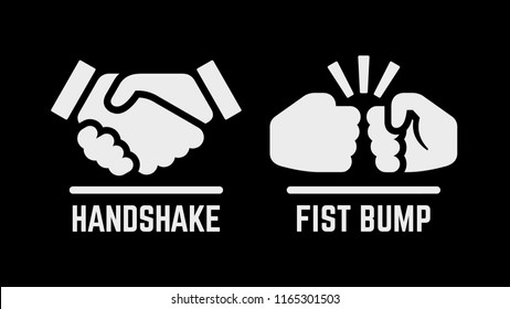 Vector Handshake Fist Bump Icon Partnership Stock Vector (Royalty Free ...