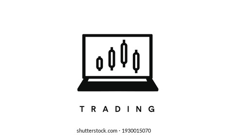 Vector Isolated Trading Icon Illustration Candles Stock Vector (Royalty ...