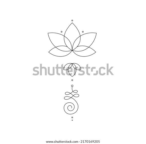 Vector Isolated Unalome Lotus Sacred Buddhist: เวกเตอร์สต็อก (ปลอดค่าลิขสิทธิ์) 2170169205 ...