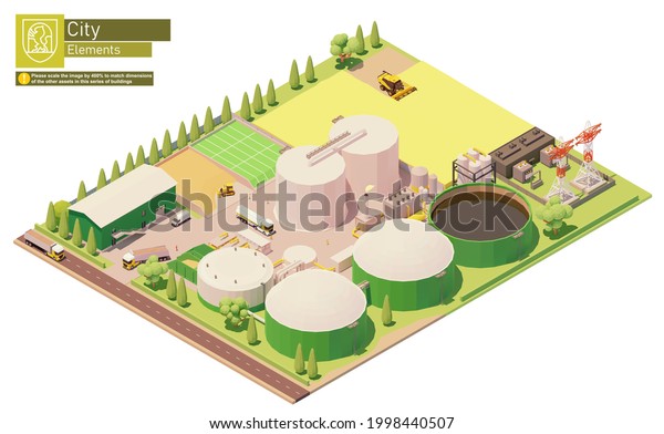 Vector Isometric Biogas Power Plant Biogas Stock Vector (Royalty Free ...